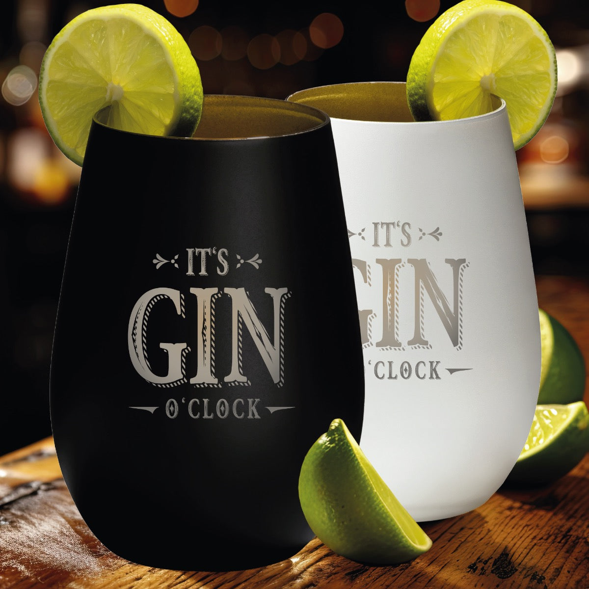 Ginglas - "It's GIN o`clock": Das perfekte Geschenk für Gin-Liebhaberinnen!